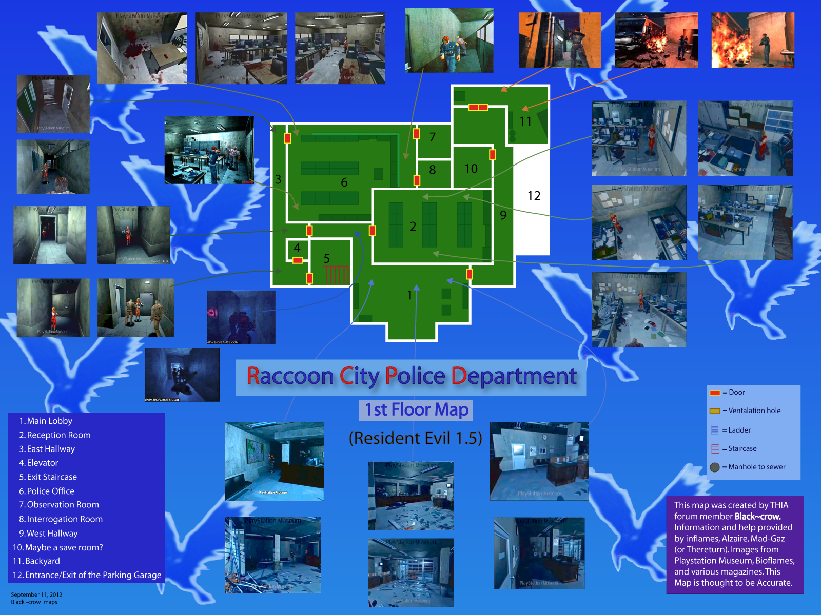 My Updated RPD 1st floor and basement maps - The Horror Is Alive