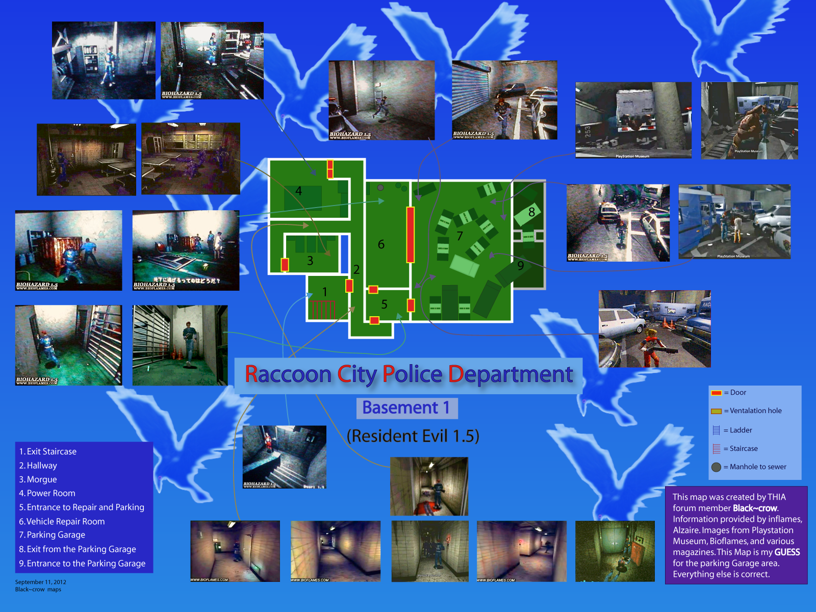 My Updated RPD 1st floor and basement maps - The Horror Is Alive